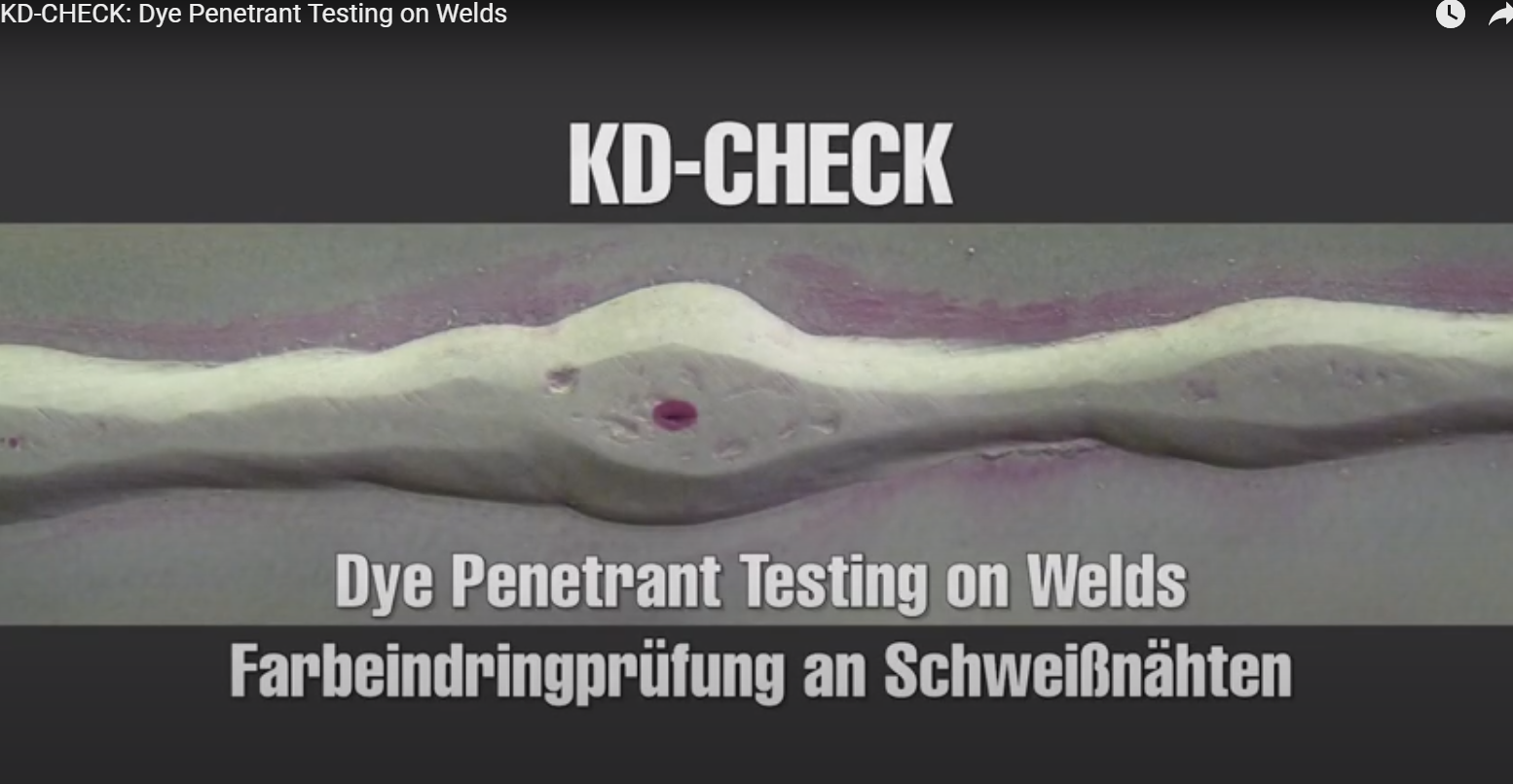 KD-CHECK: Dye Penetrant Testing on Welds - 제이에스엔티